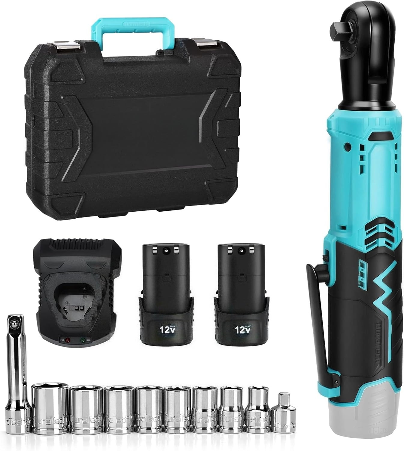 Cordless Electric Ratchet Wrench Set, 12V Power Ratchet Wrench with Li ...