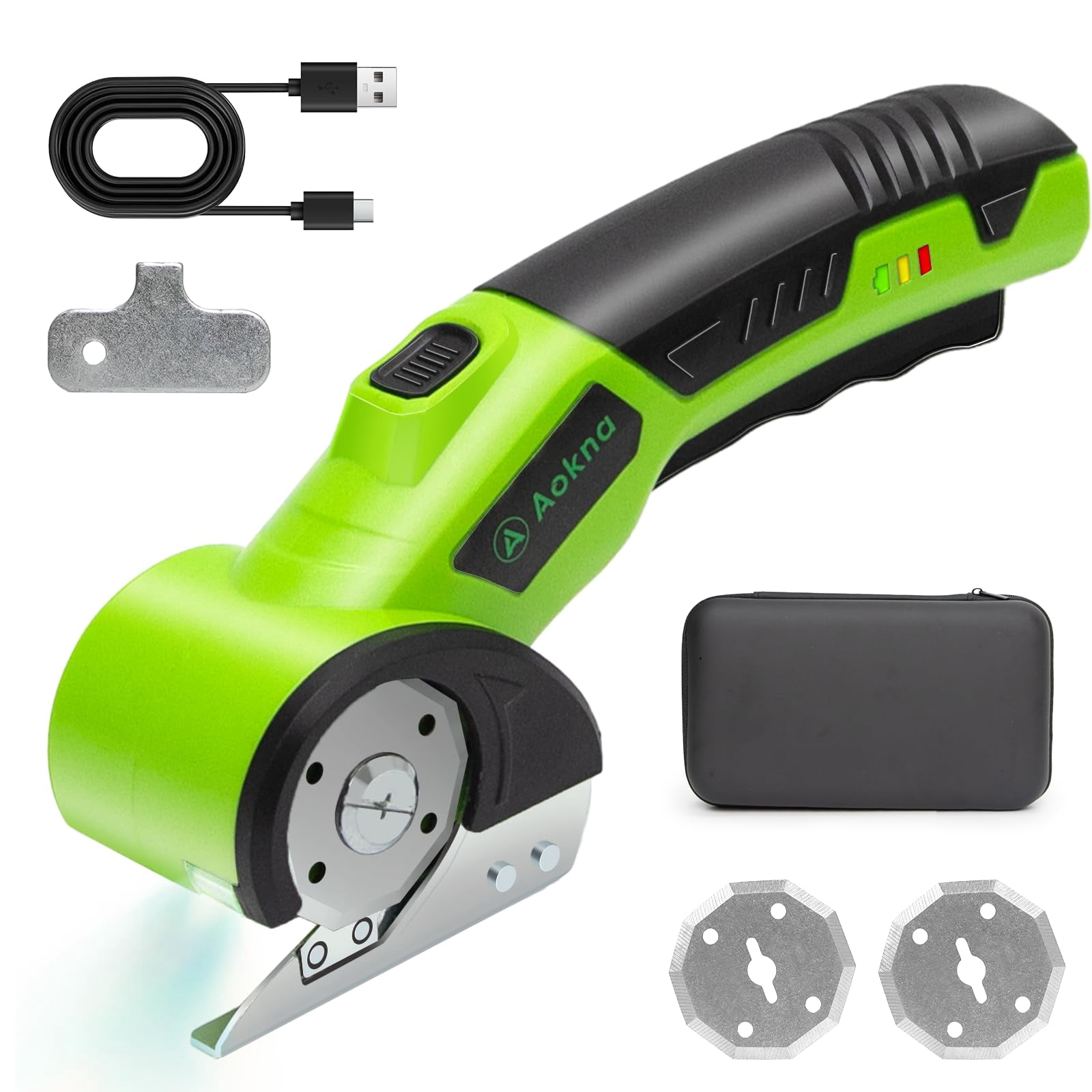 Cordless Electric Scissors 4.2V Rechargeable Cardboard Cutter with ...