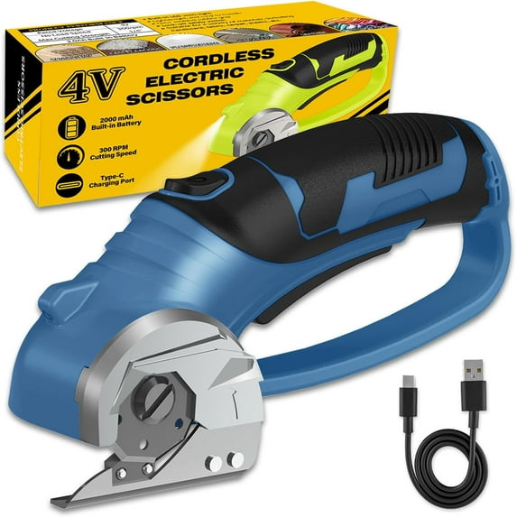 Cordless Electric Scissors, 4V Box Cutter & Cardboard Cutter with ...