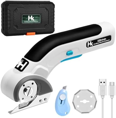 Cordless Electric Scissors, 4V Electric Box Cutter, Carpet & Cardboard ...