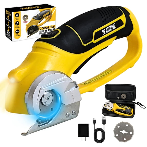 Cordless Electric Scissors - 4V Rechargeable Cardboard Cutter with ...