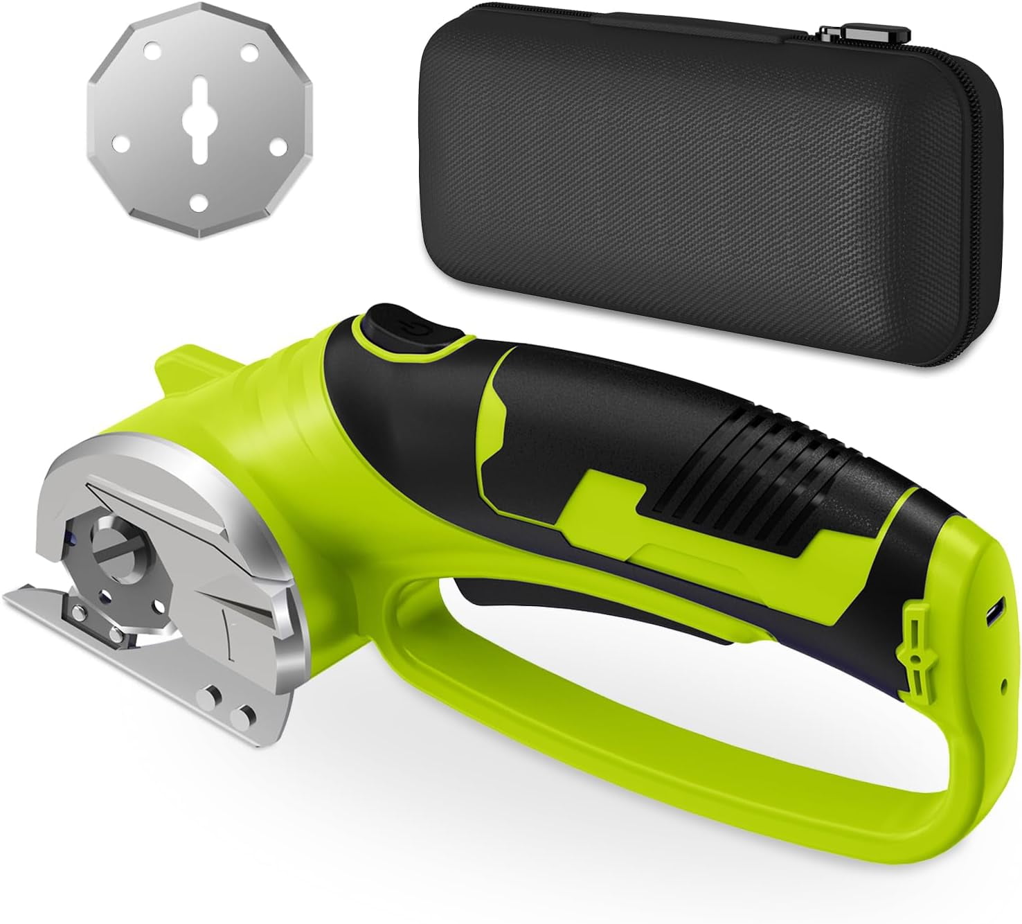 Cordless Electric Scissors, 4V Rechargeable Cutter with Safety Lock and ...