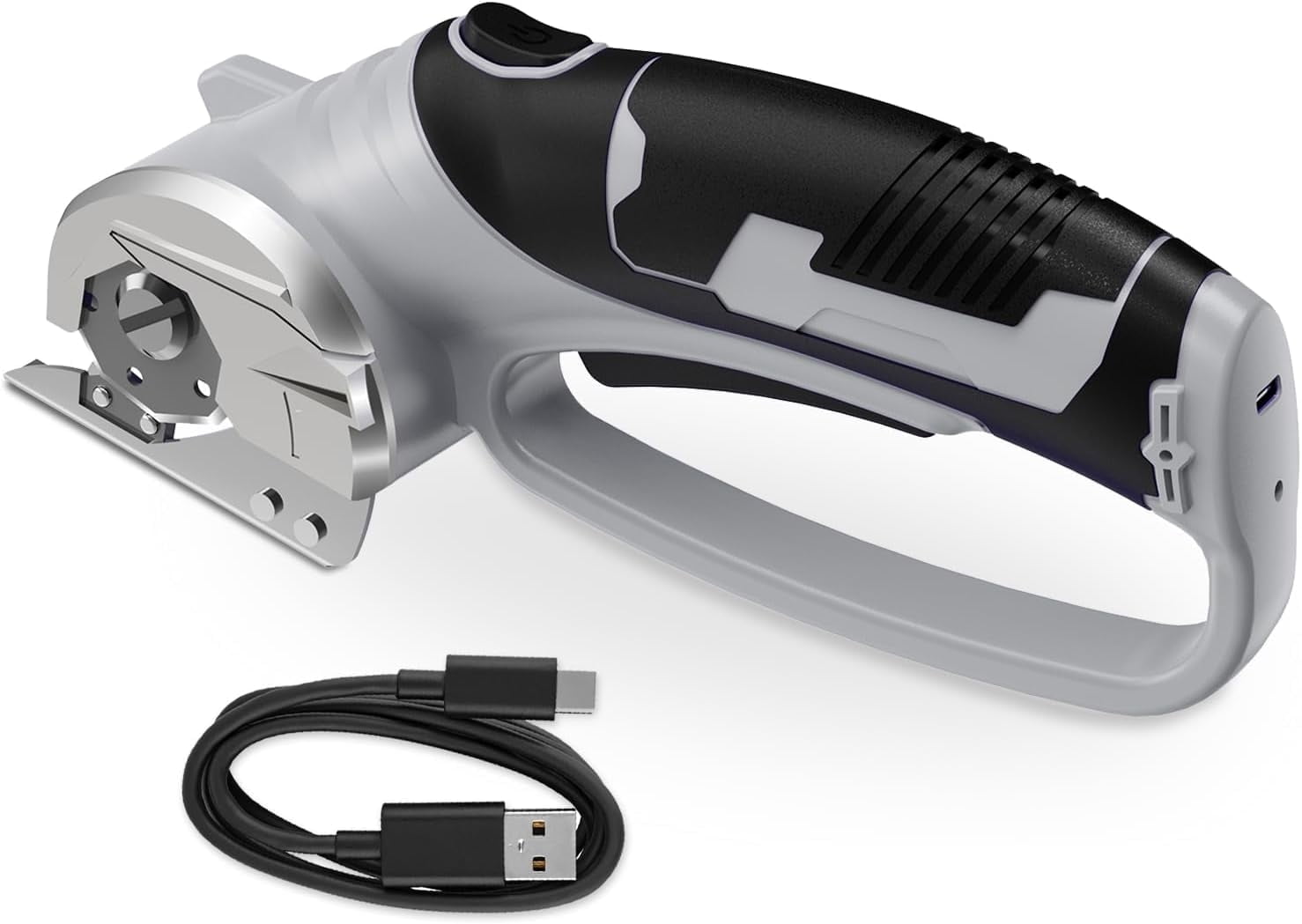 Cordless Electric Scissors, 4V Rechargeable Heavy Duty Rotary Cutter ...