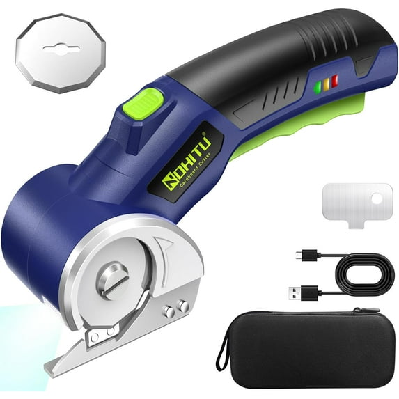 Cordless Electric Scissors: 4V Rechargeable Rotary Cardboard Cutter ...