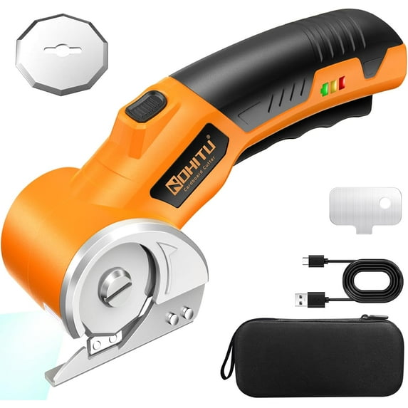 Cordless Electric Scissors: 4V Rechargeable Rotary Cardboard Cutter ...