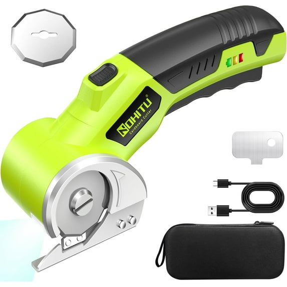 Cordless Electric Scissors: 4V Rechargeable Rotary Cardboard Cutter ...