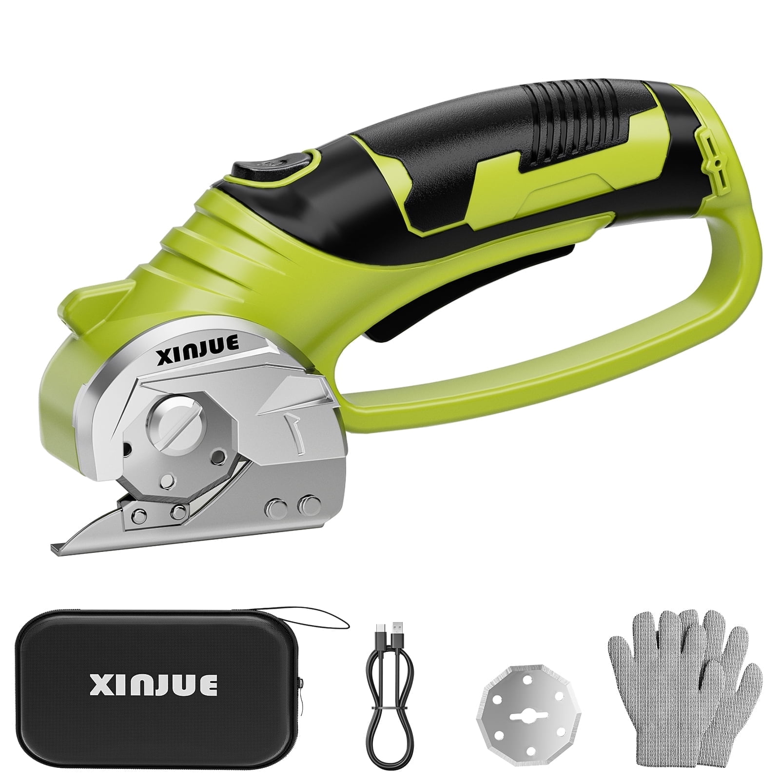 tisino Cordless Electric Scissors, Rechargeable Rotary Cutter, Cuts ...