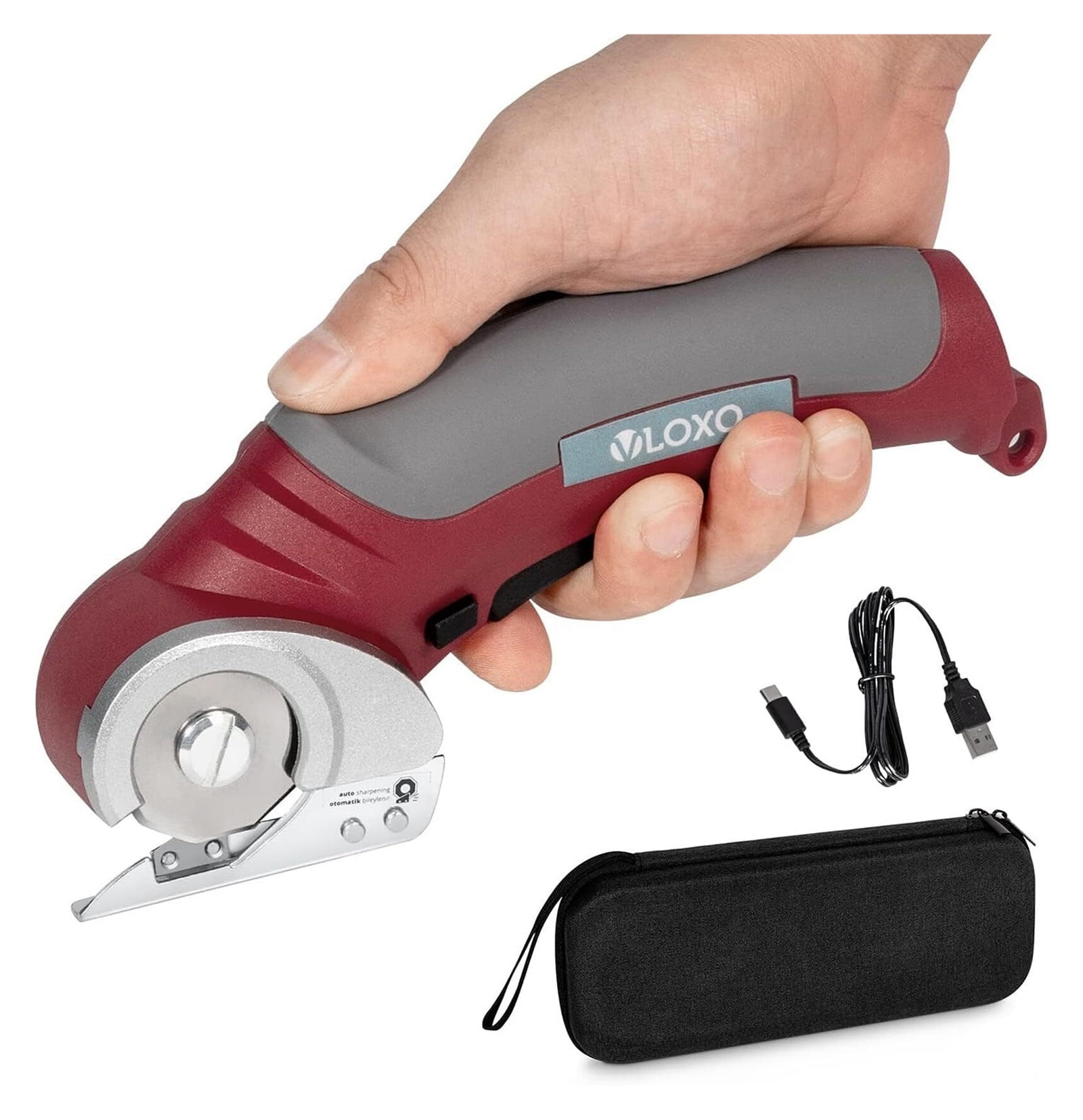Cordless Electric Scissors,Cardboard Cutter with Safety Lock 4.2V ...