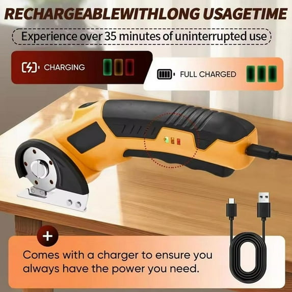 Cordless Electric Scissors, Rechargeable Cardboard Box Cutter,Electric ...