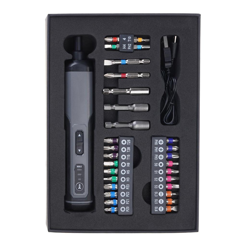 Cordless Electric Screwdriver 3 Speed Large Torque 2000mAh Battery ...