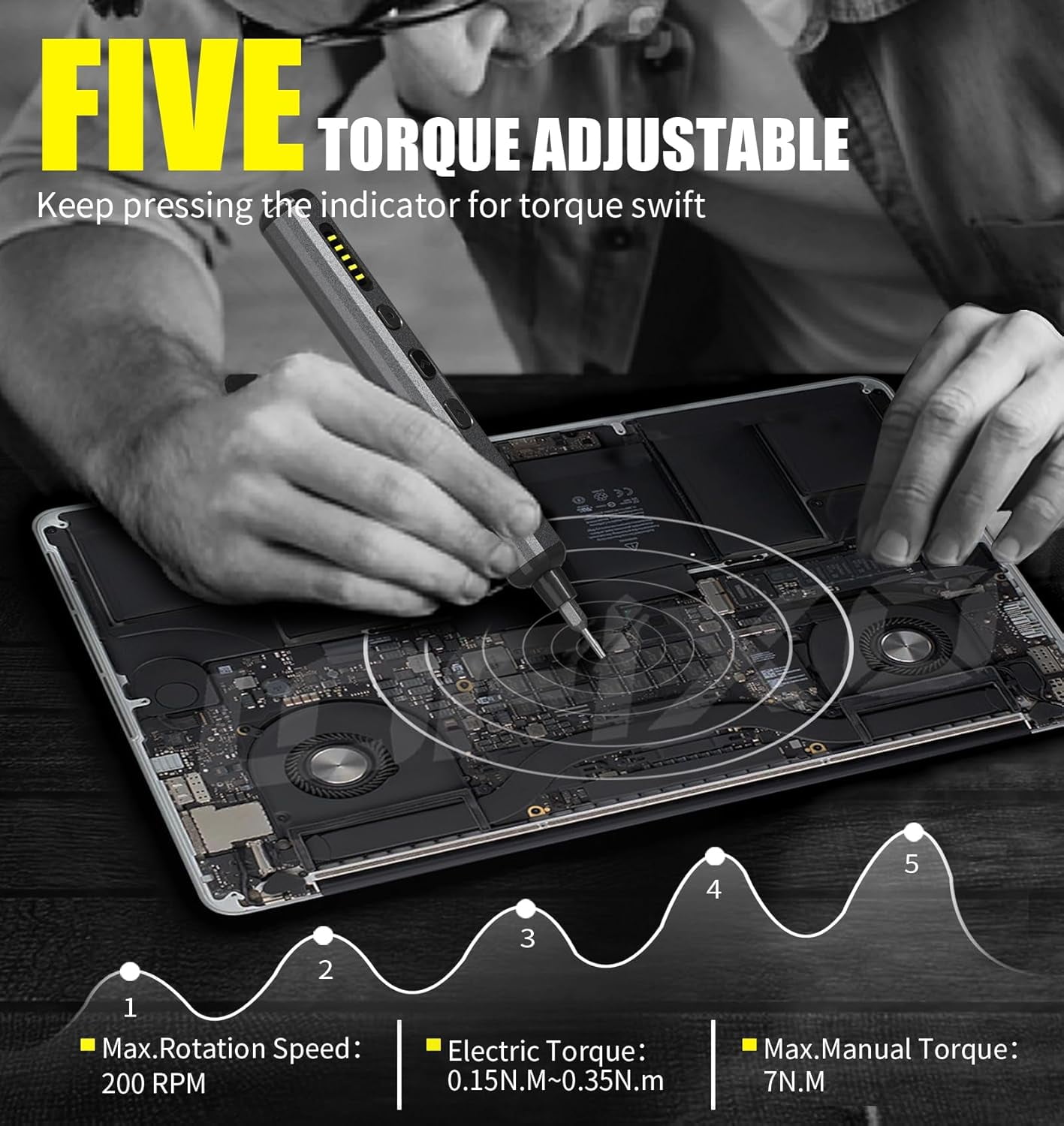 Cordless Electric Screwdriver Set 72PC Rechargeable Precision Tool for ...