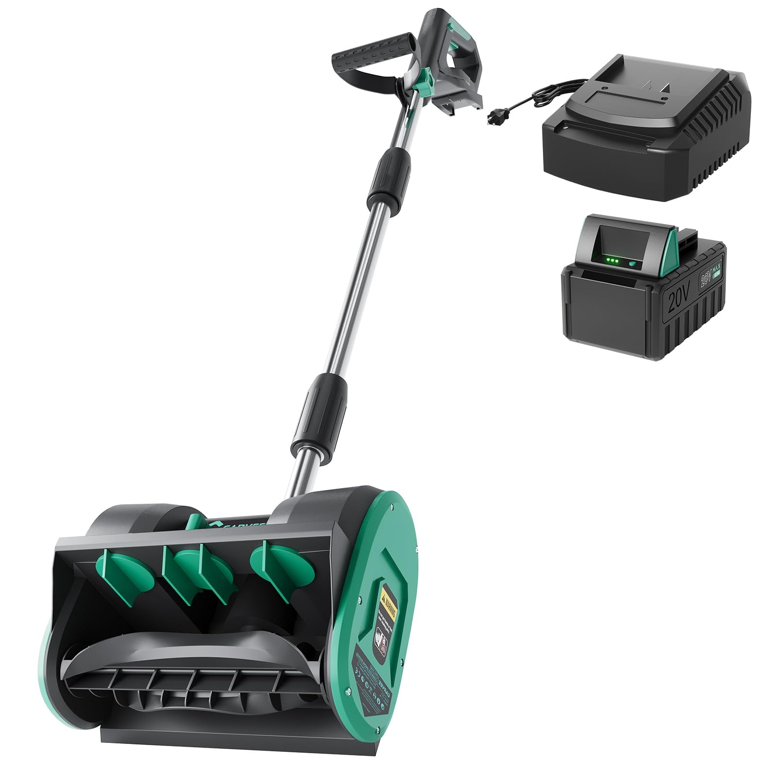 Cordless Electric Snow Blower - 12" Snow Shovel, 20V 4.0Ah Battery, 16 ...