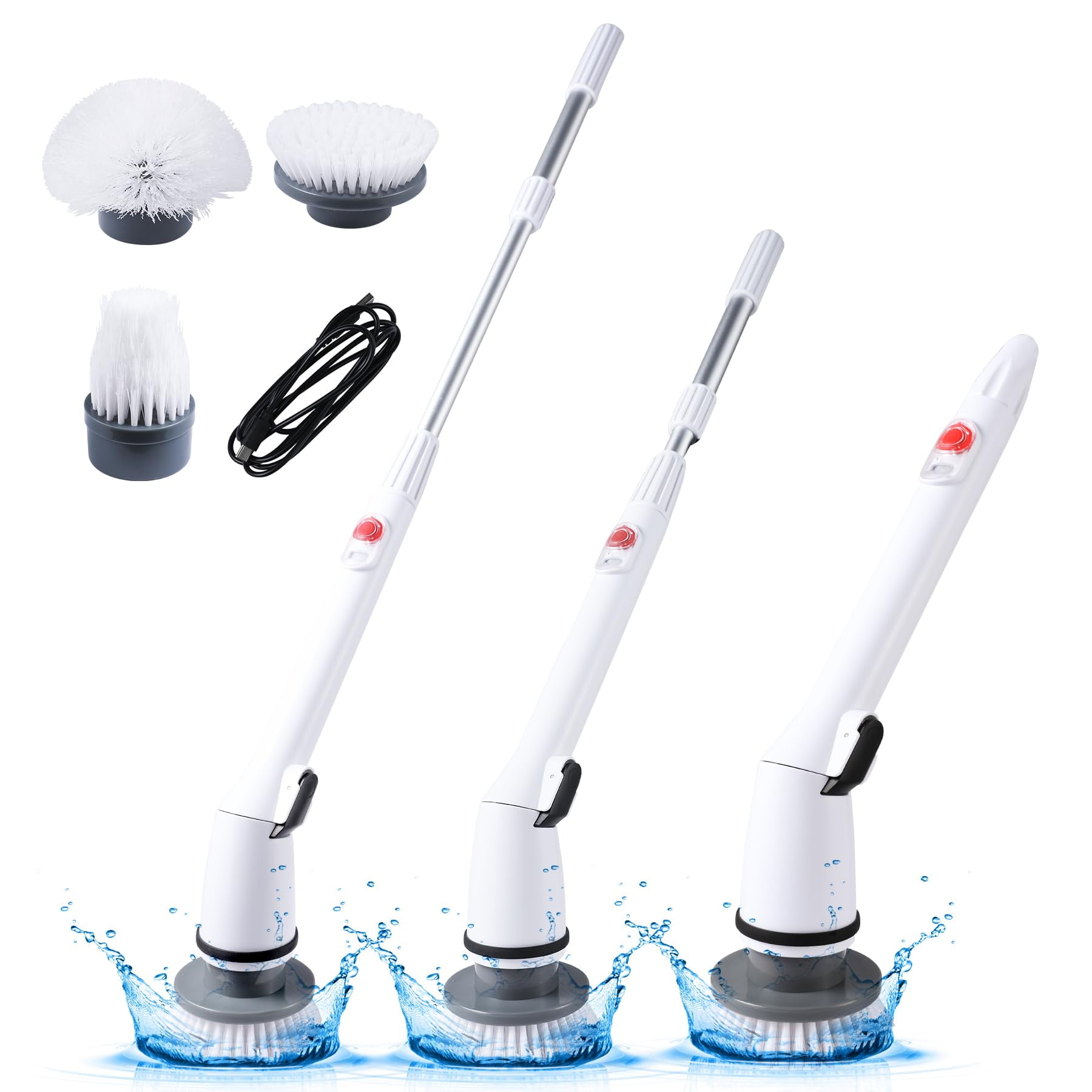Cordless Electric Spin Scrubber,380RPM High Speed Rotation,Fast ...