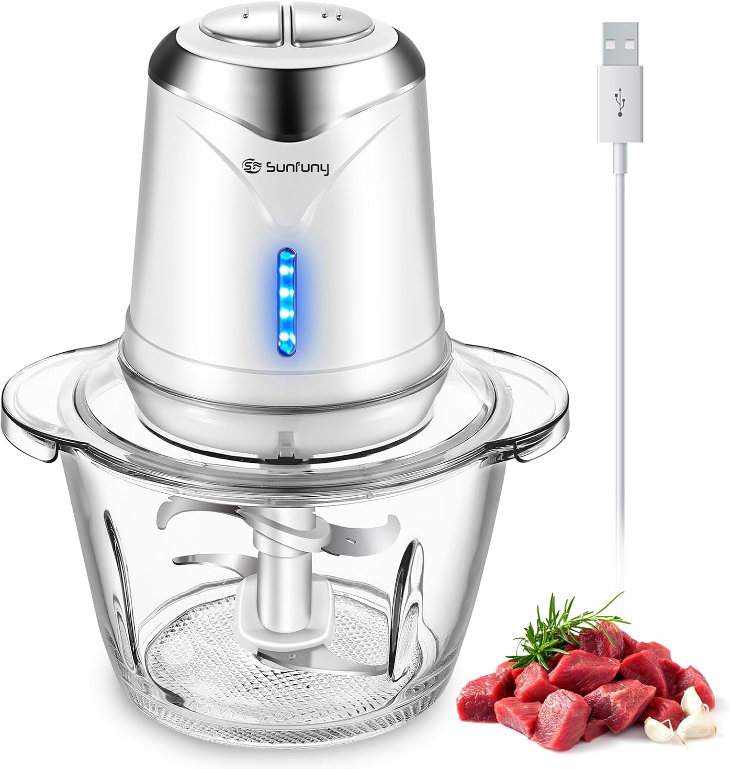 Cordless Food Processor Electric Chopper, Small Wireless Processor ...