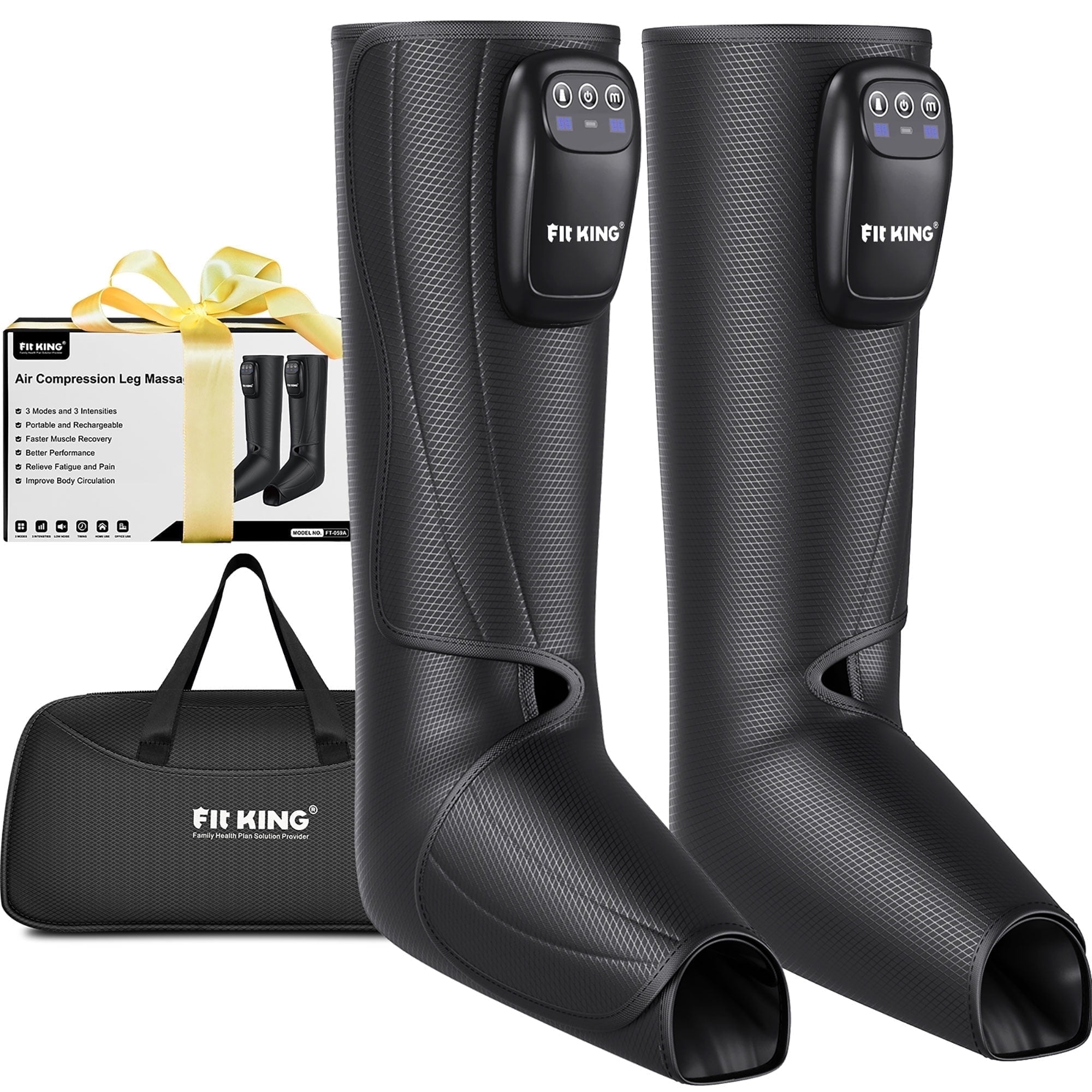 FIT KING Cordless Foot and Leg Massager, Calf and Foot Massage Boots ...