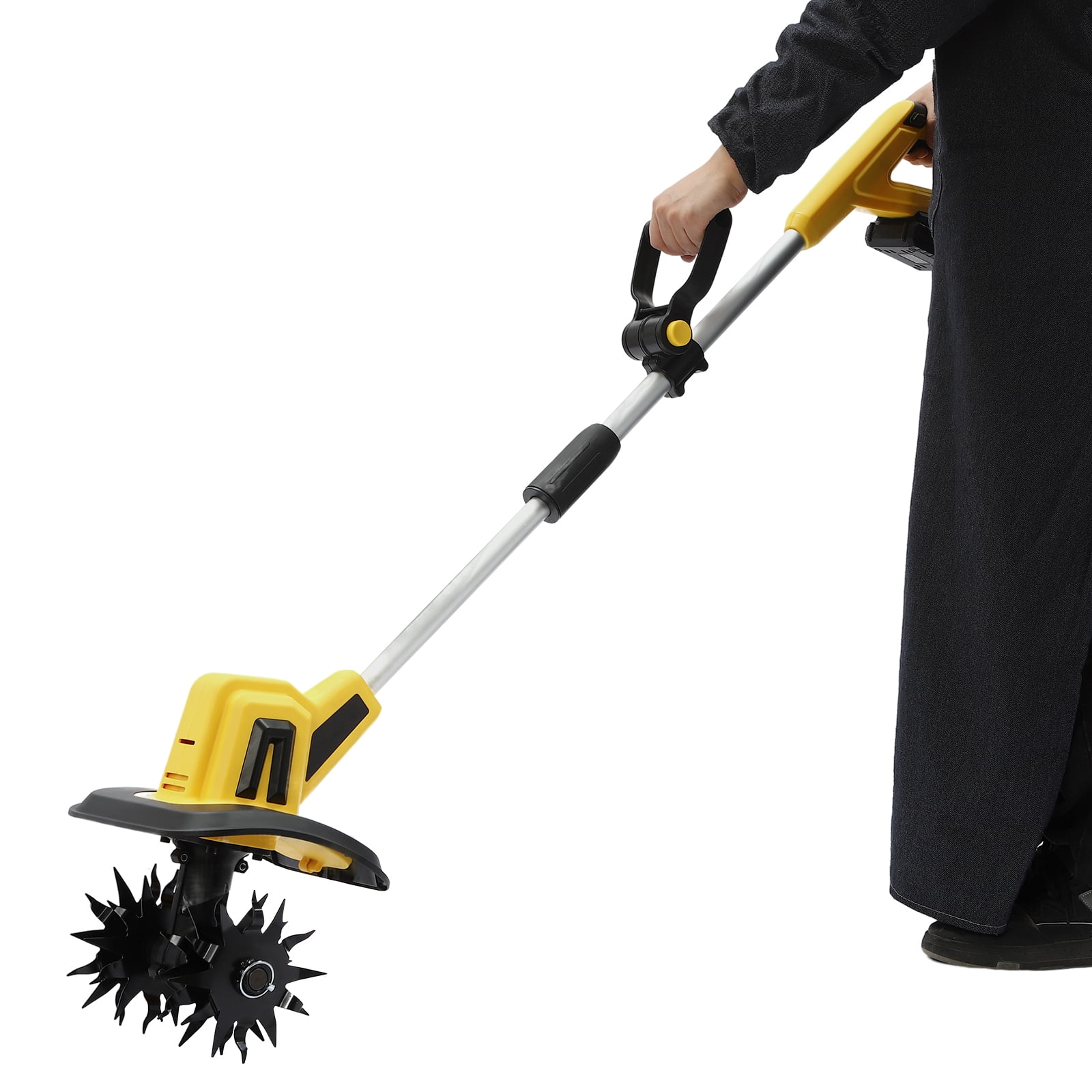 Cordless Garden Tiller Battery Powered Garden Cultivator, 270rpm ...