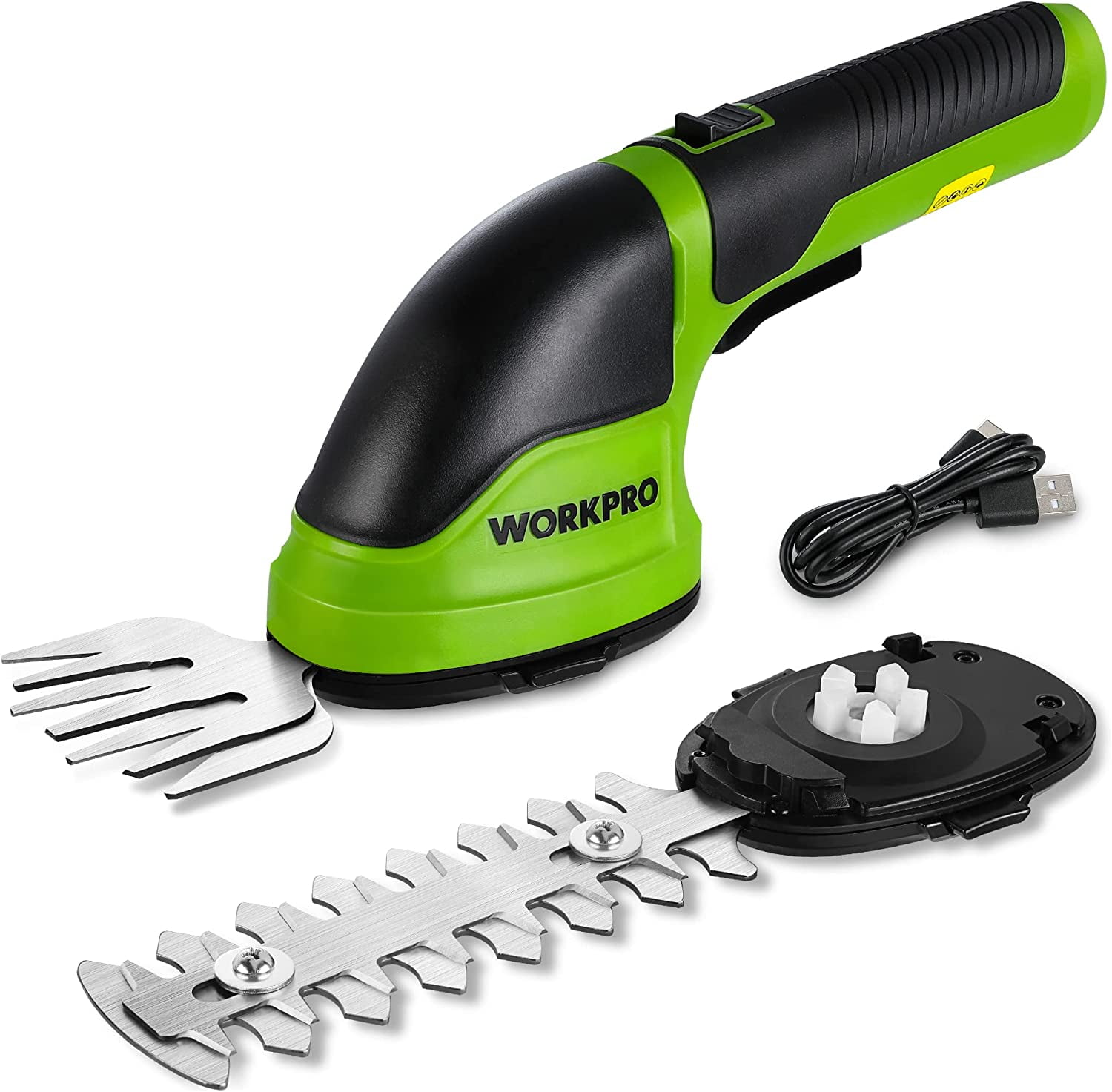 Cordless Grass Shear & Shrubbery Trimmer - 2 in 1 Handheld Hedge ...