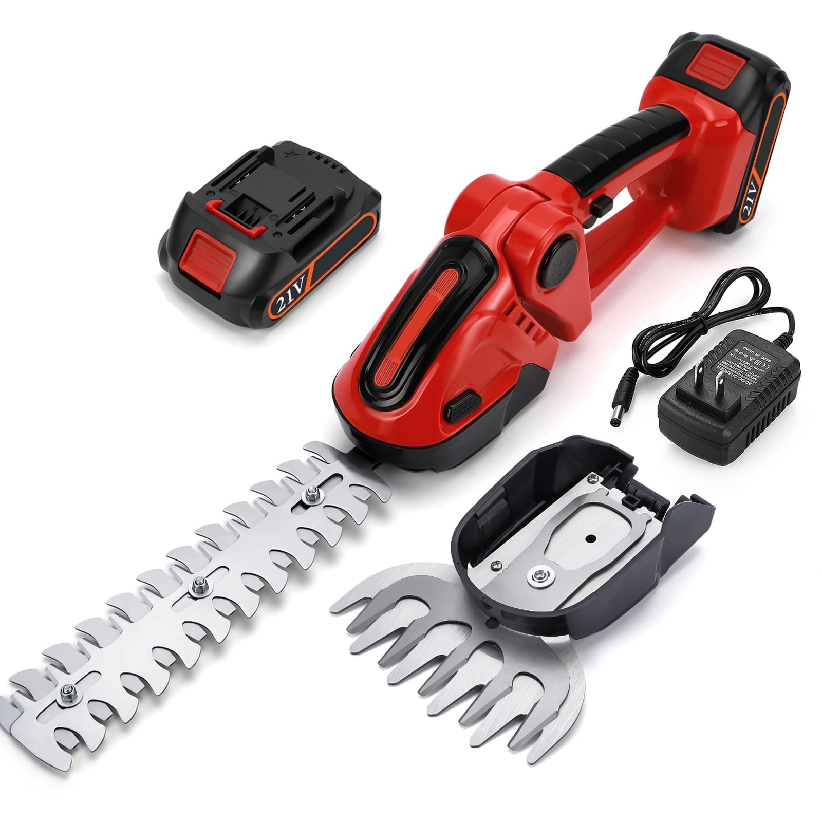 Cordless Grass Shears & Mini Hedge Trimmer – 2-in-1 Electric Shrub ...
