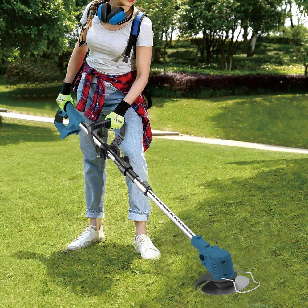 Cordless Grass Trimmer Battery Powered Electric Lawn Mower Handheld ...