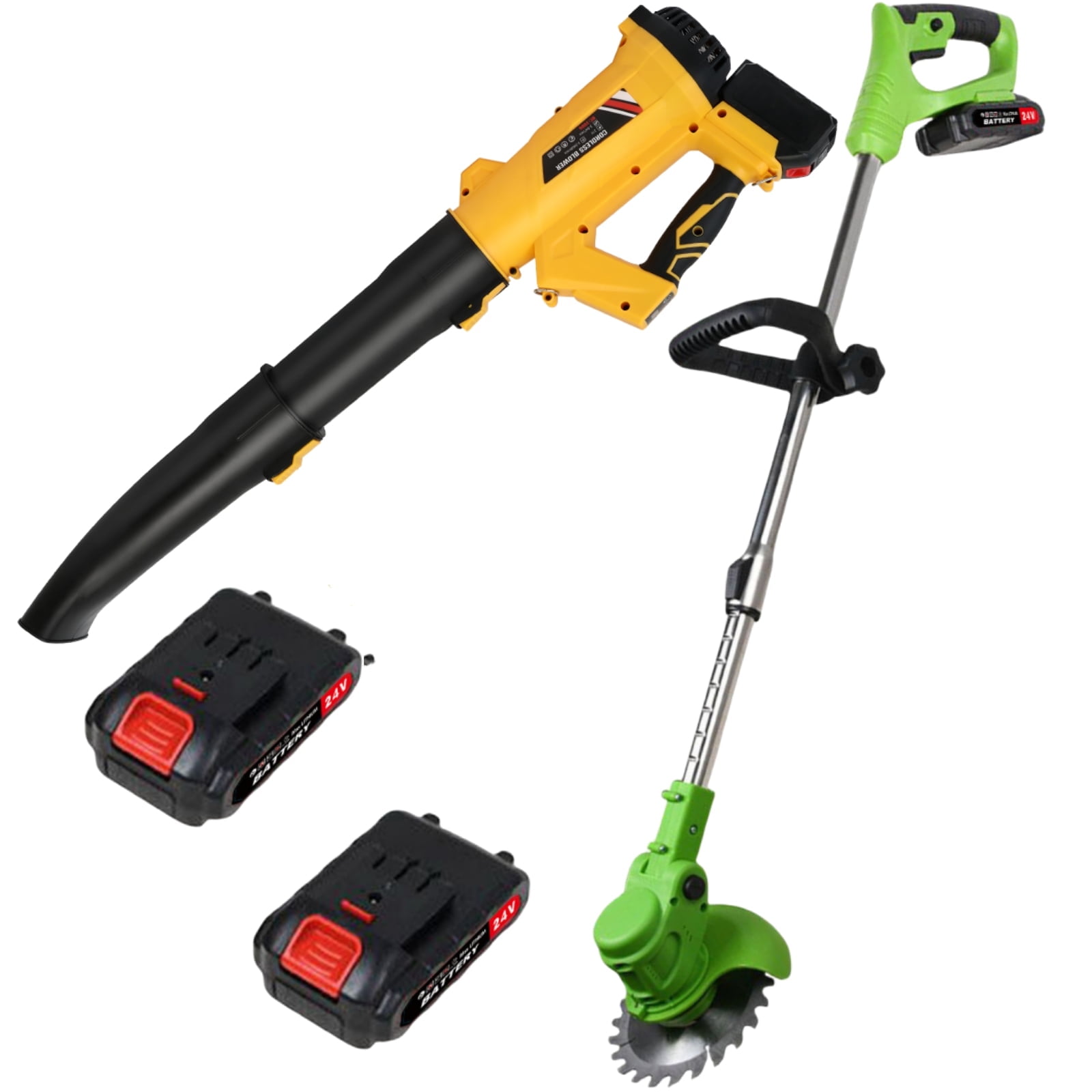 Cordless Grass Trimmer and Leaf Blower Combo Kit, Weed Eater with 24V ...