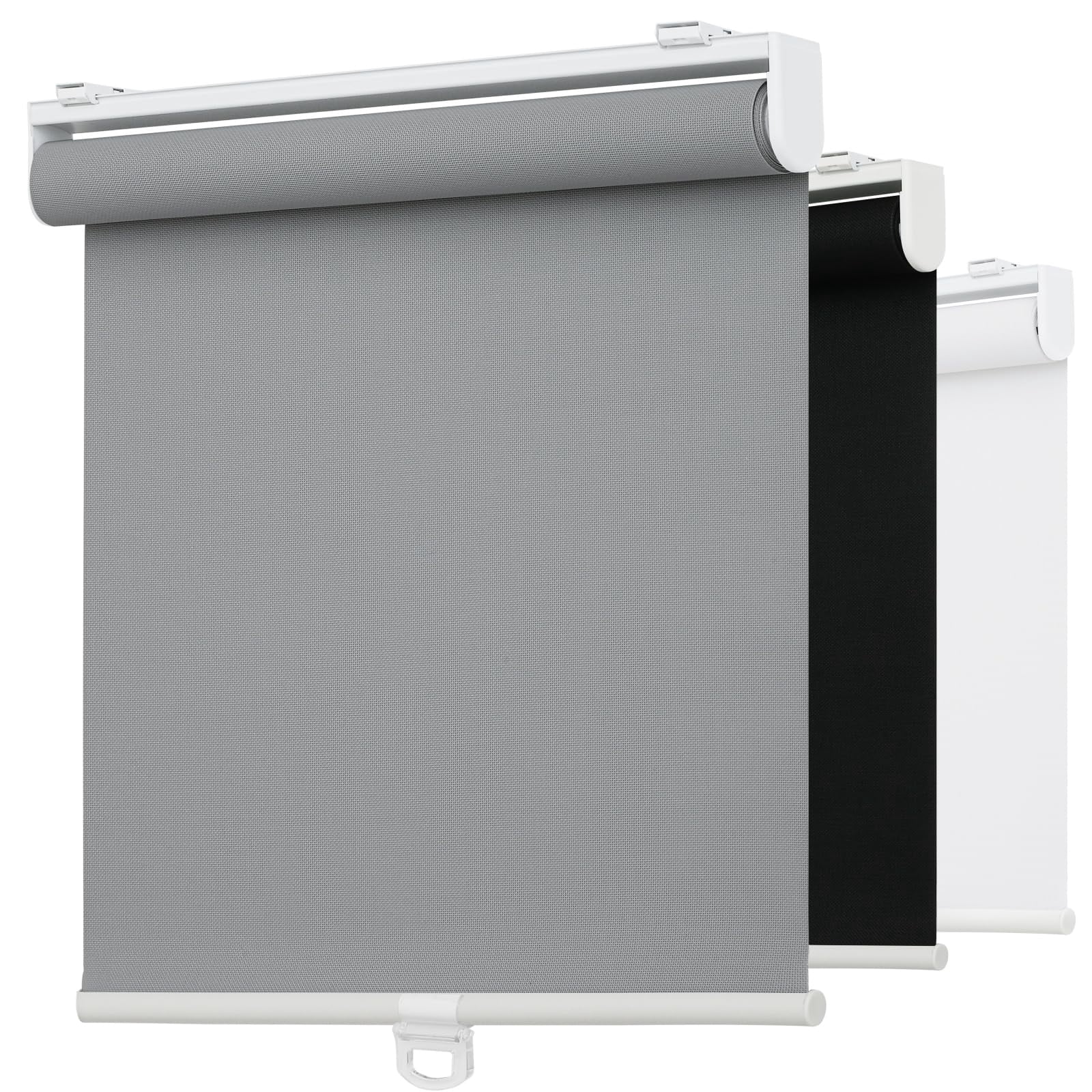 Cordless Grey 20"W x 72"H Solar Screen Roller Window Shades - Walmart.com
