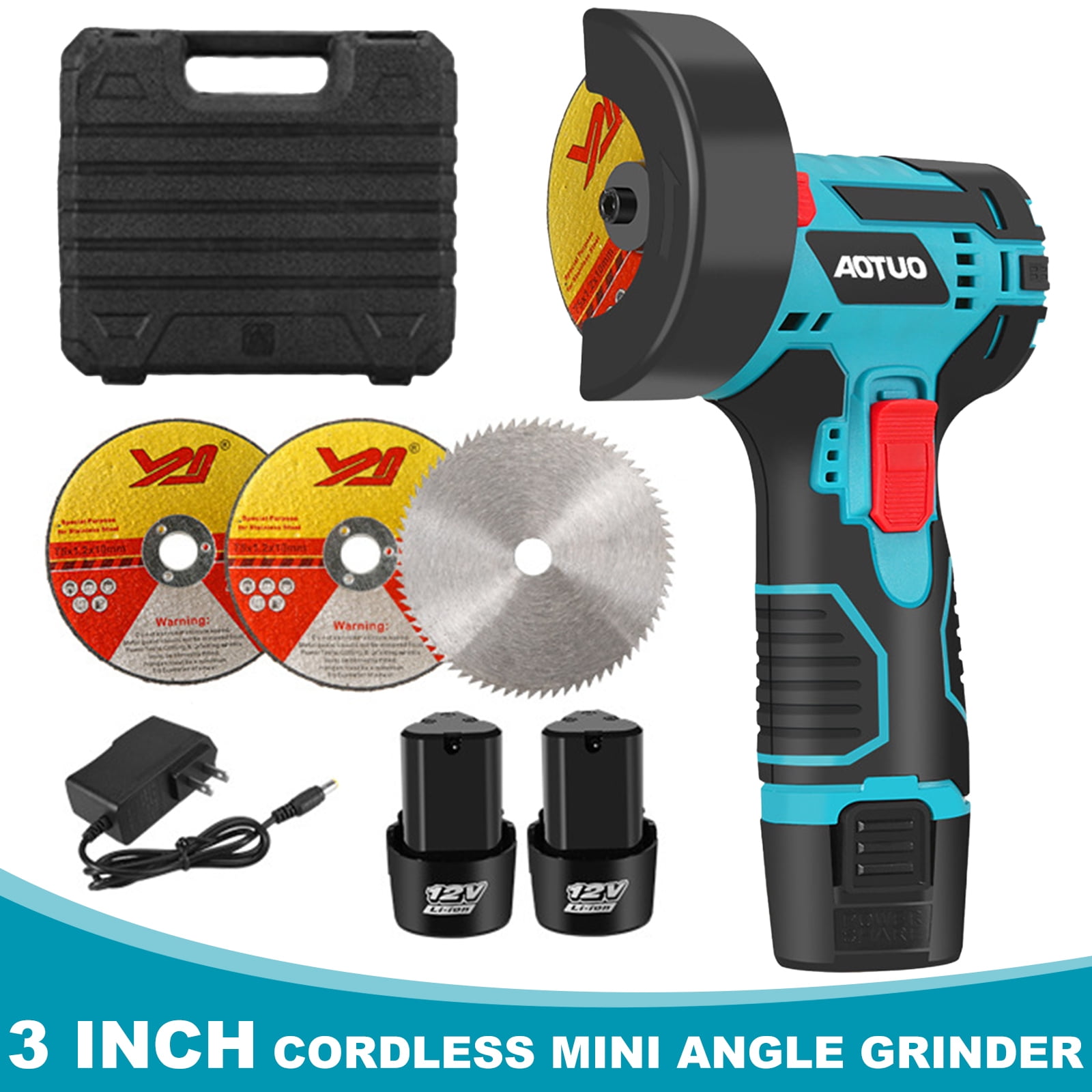Cordless Grinder,Kepeak Brushless Angle Grinder Kit w/ 2x 4500mAh ...