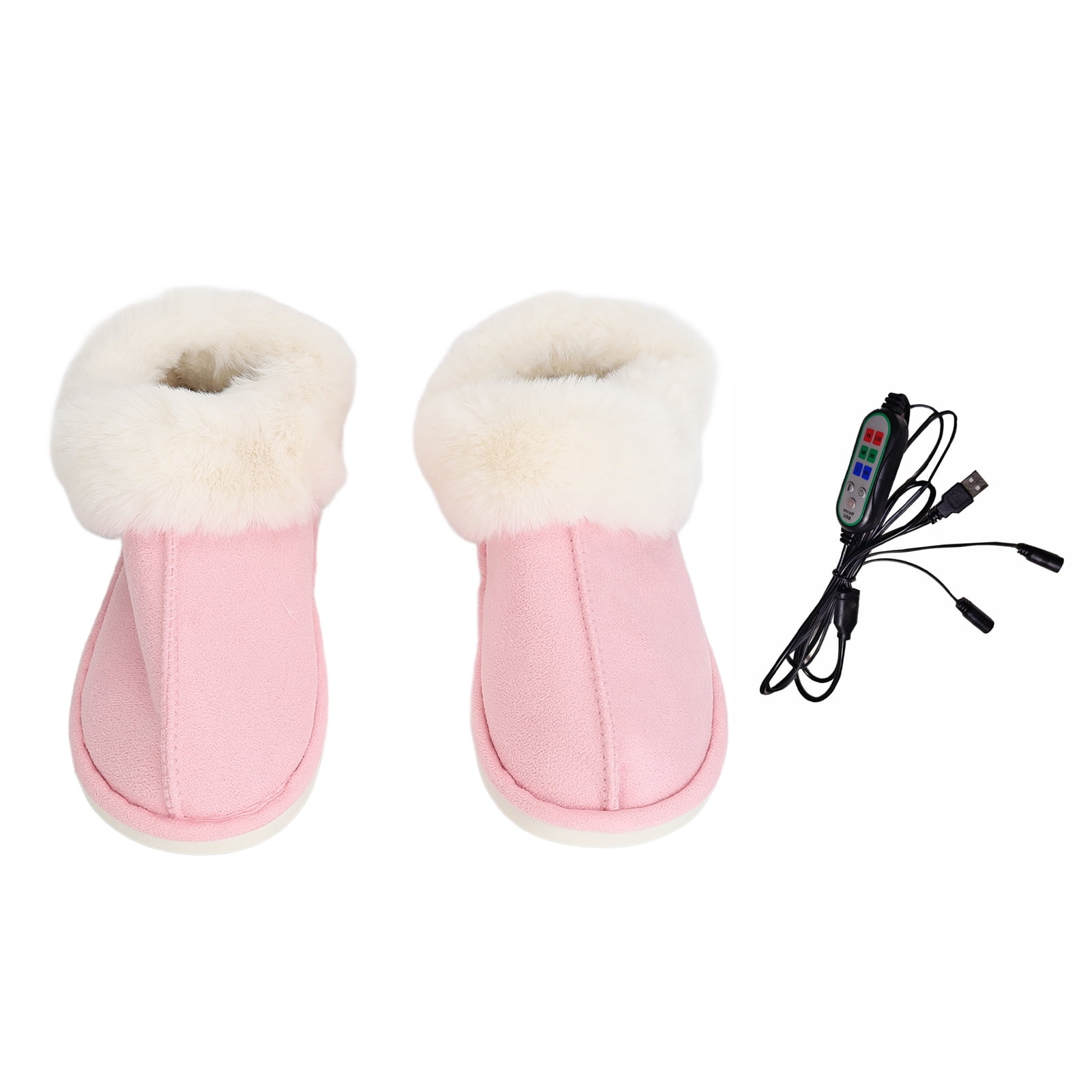 Electric Heated Slippers with Soft Inside, Anti-Slip Thick Padded ...