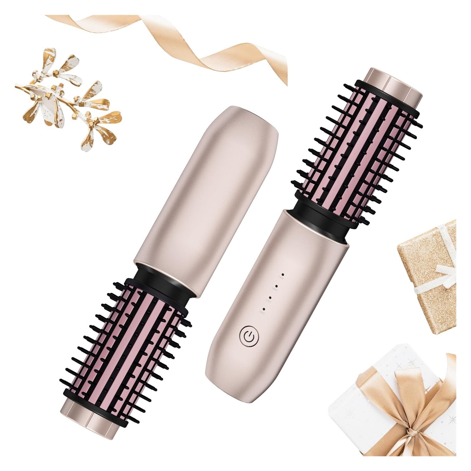 Cordless Hair Curling Iron Brush, Travel Curl Brush, 3-in-1 Portable ...