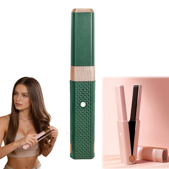 Cordless Hair Straightener 2 in 1 Portable Mini Ceramic Flat Iron and ...