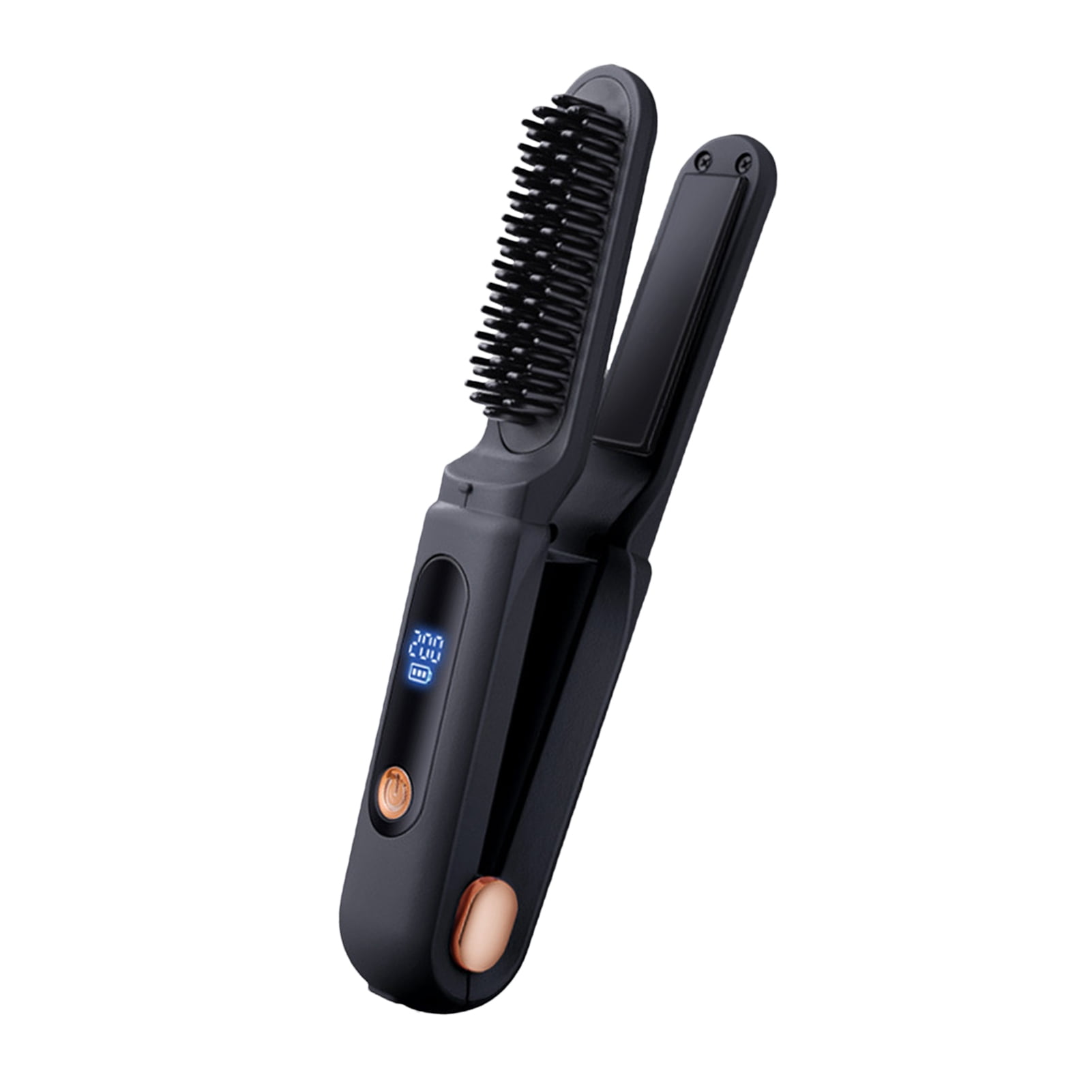 Cordless Hair Straightener Brush,Portable Curling Iron,Negative Ion ...