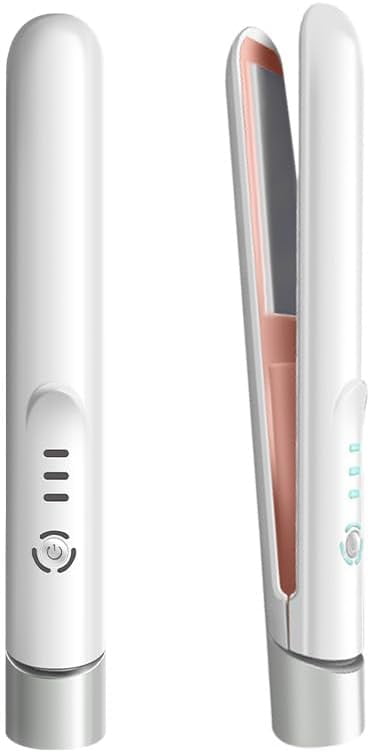 Cordless Hair Straightener and Curler 2 in 1, Fast Heating Ceramic Flat ...