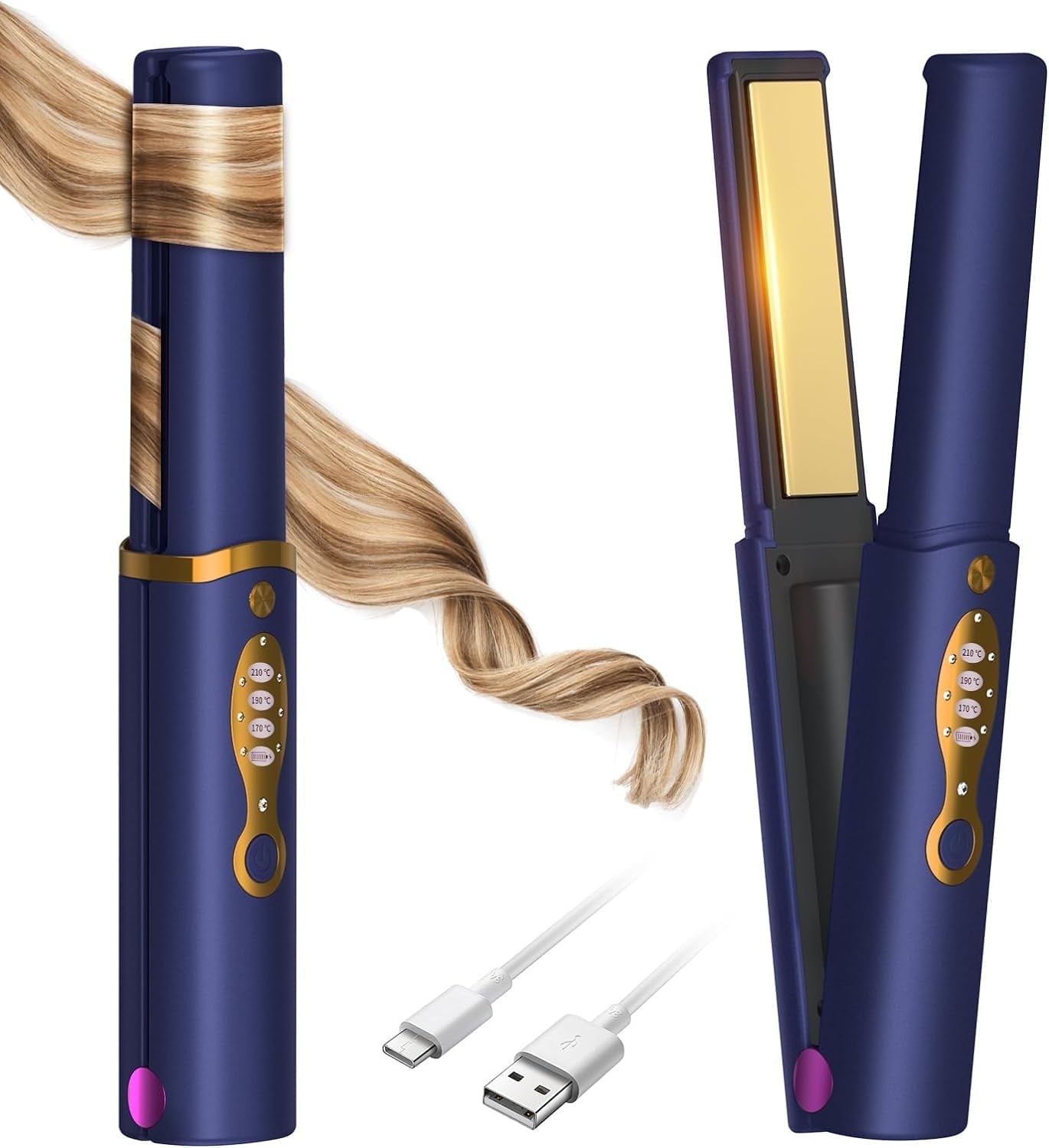 ‌B-Qtech Portable Cordless Hair Straightener with Upgraded Titanium ...