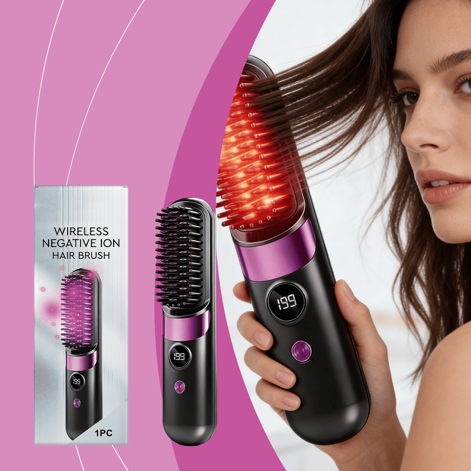 Cordless Hair Straightener & Travel Hair Straightener, Wireless ...