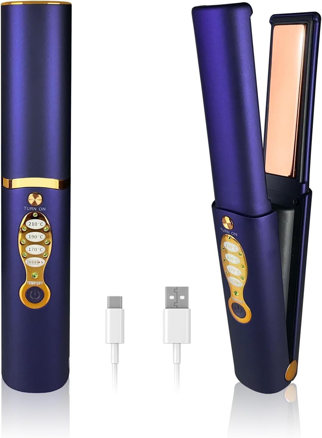 Cordless Hair Straighteners Titanium Portable Flat Iron Wireless Hair ...