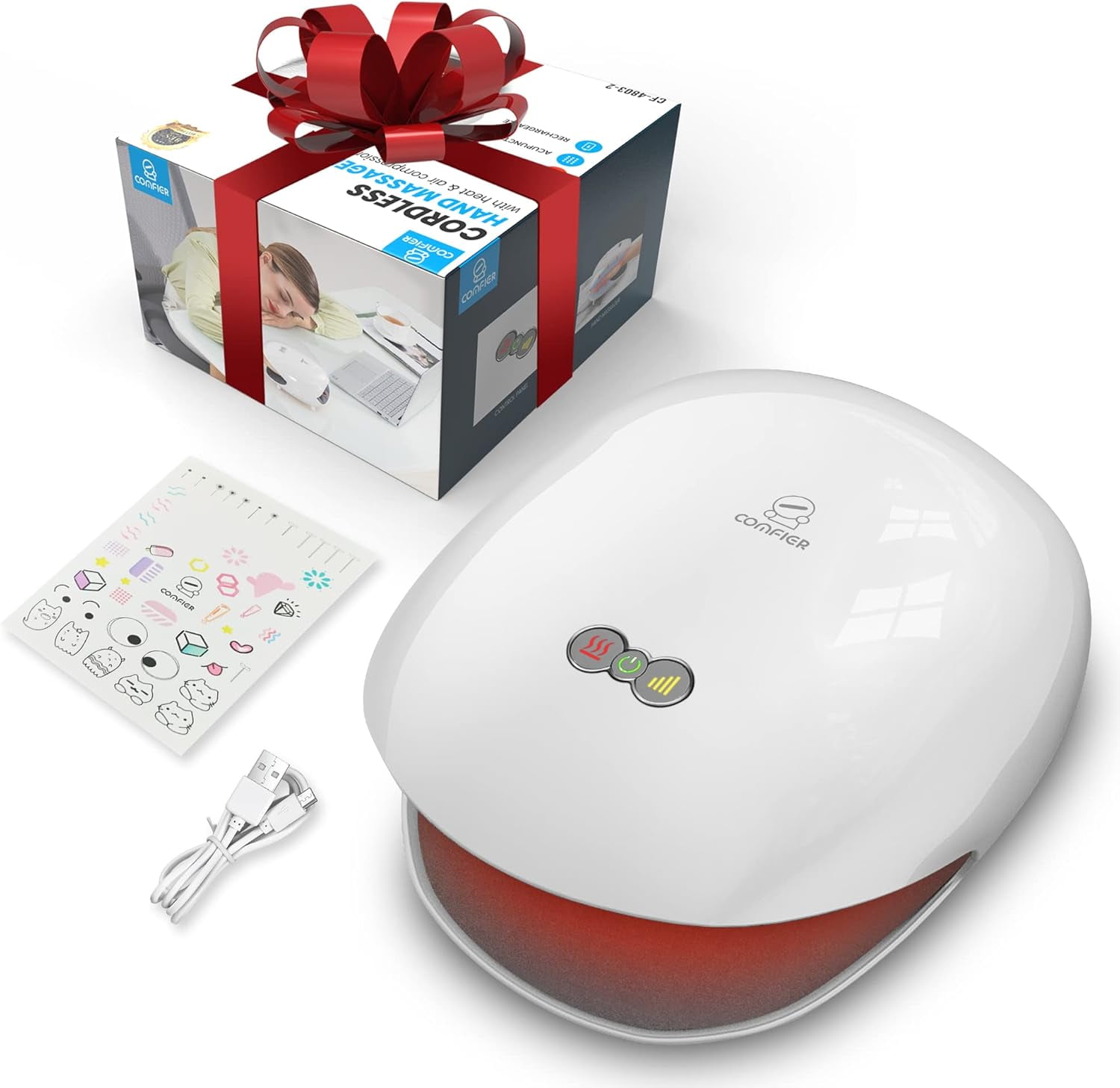 Cordless Hand Massager with Heat for Arthritis and Carpal Tunnel, 3 ...