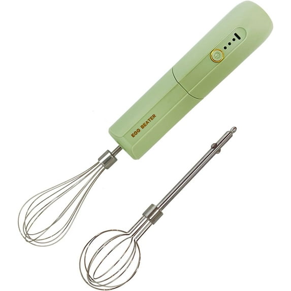 Cordless Hand Mixer, Foldable Design Handheld Electric Whisk with 3 ...