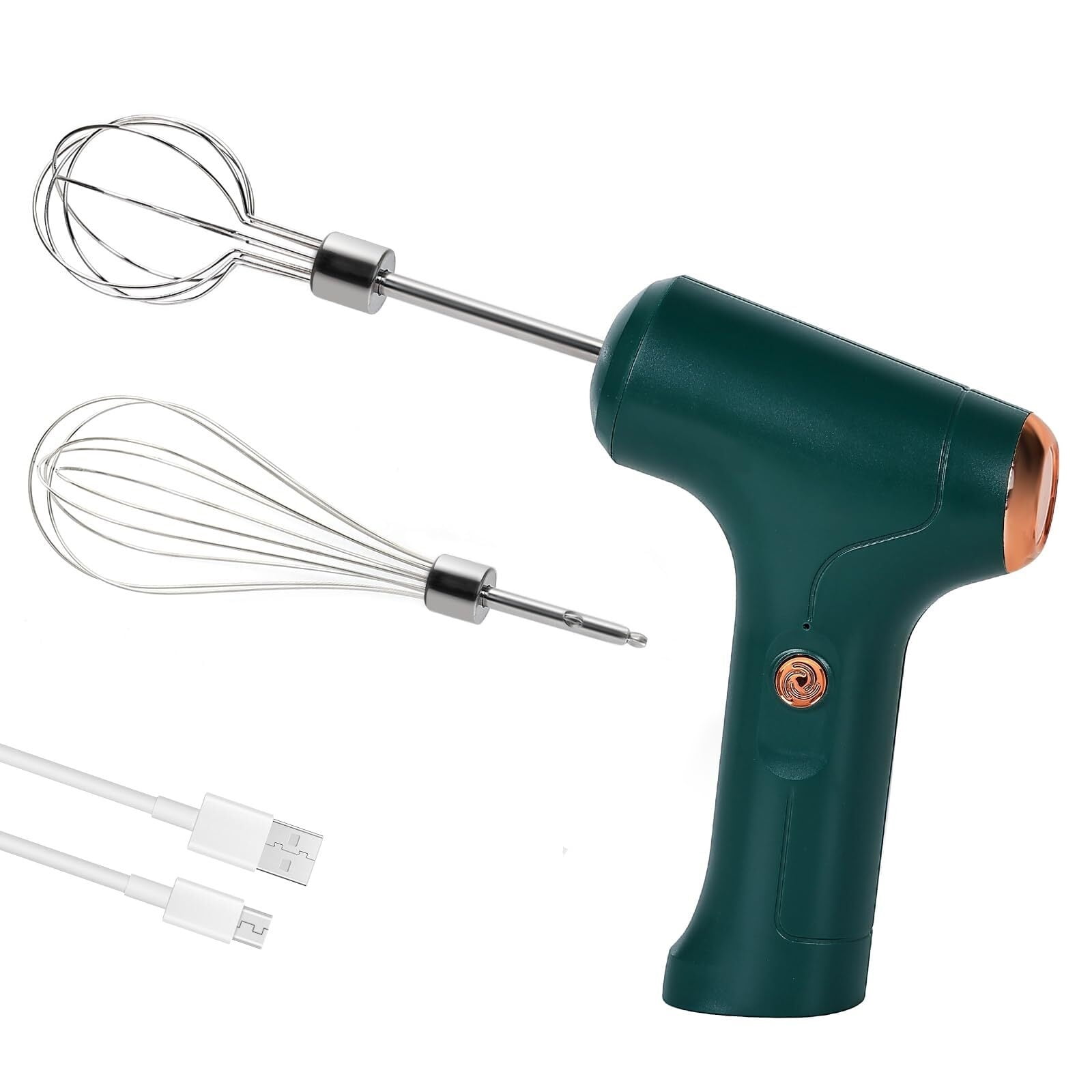 Cordless Hand Mixer, Handheld Electric Whisk with 3 Speed Modes, Hand ...