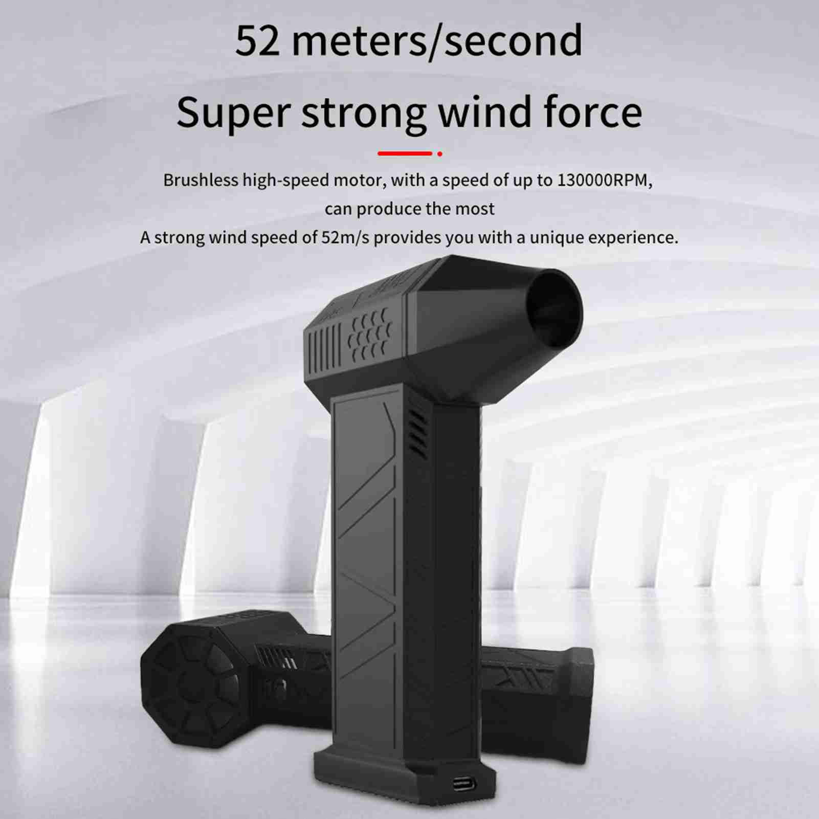 Cordless Handheld Fan, High Power Dust Blower, 130,000RPM Turbofan ...