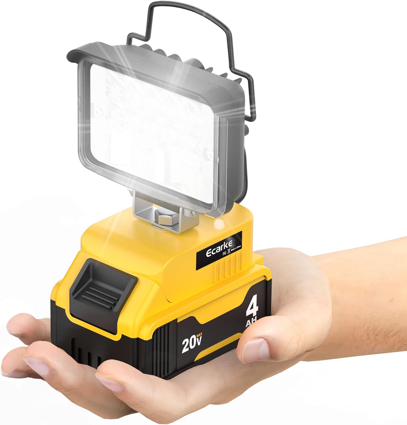 Cordless Handheld Flashlight for DeWalt 18V/20V: LED Work Battery Light ...