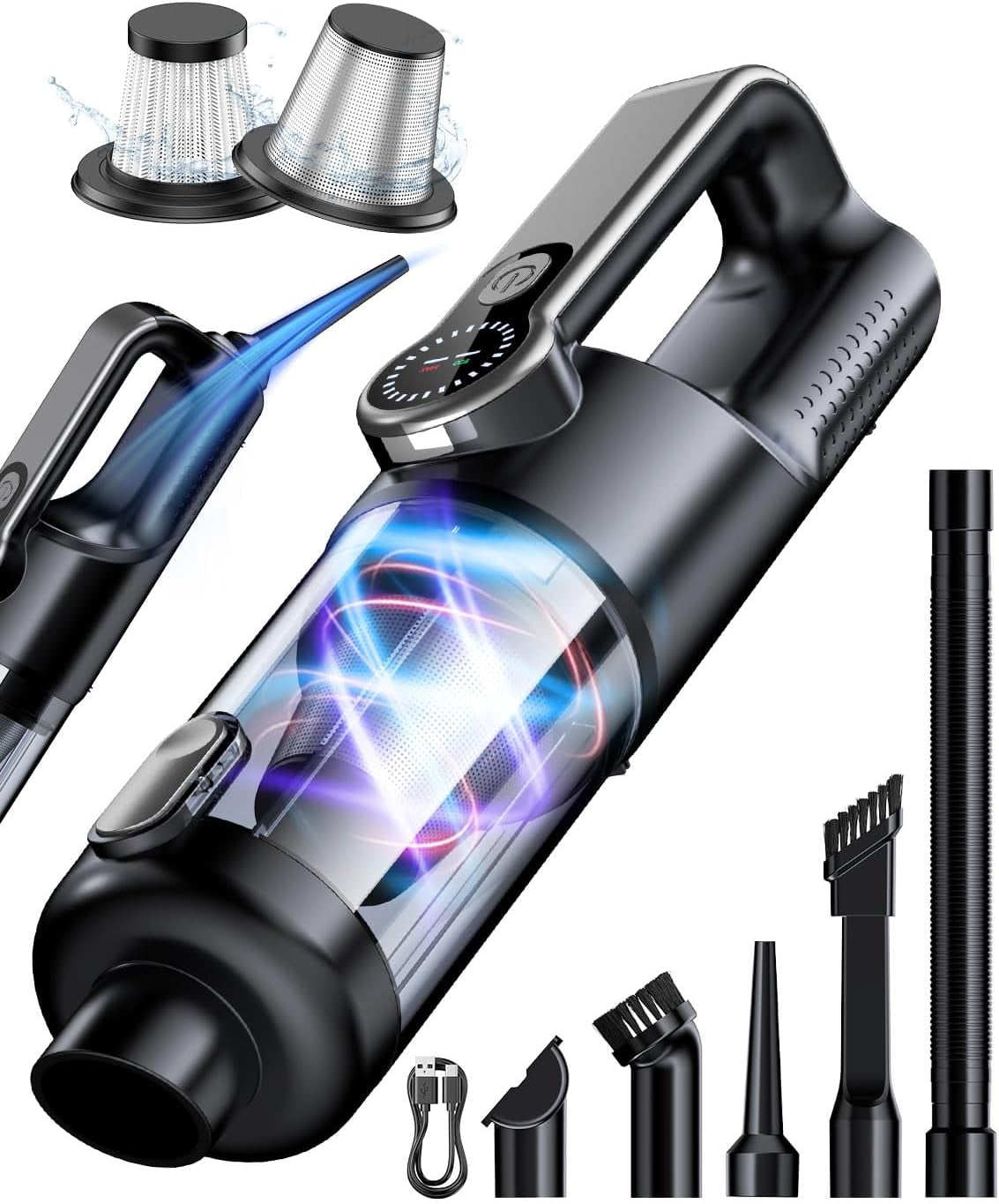 Cordless Handheld Vacuum Cleaner, 2-in-1 Vacuum & Blower, 36000Pa ...