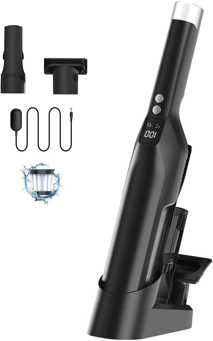 Cordless Handheld Vacuum, High Power Suction Car Vacuum Cleaner with ...