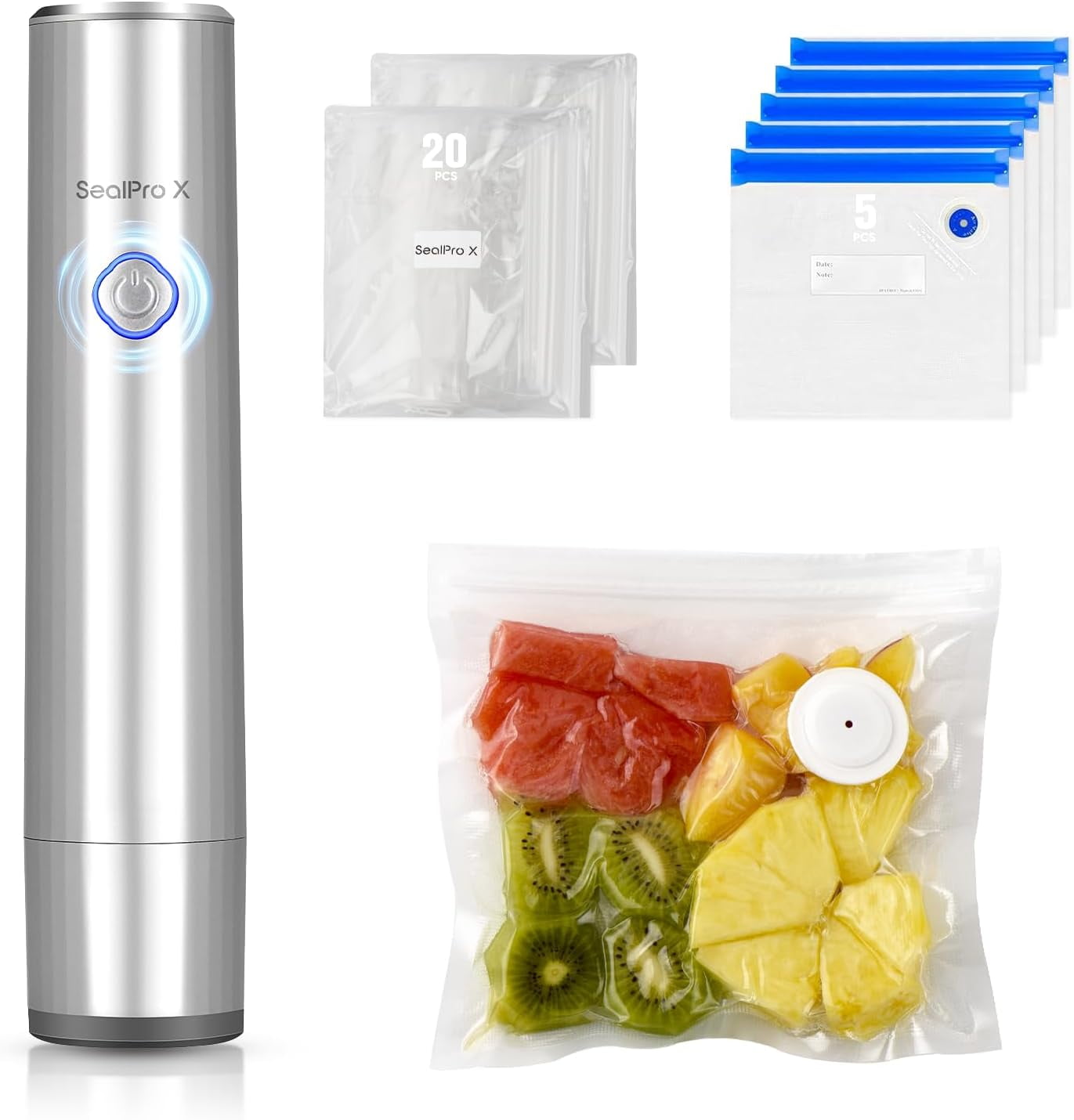 Cordless Handheld Vacuum Sealer for Food Preservation, Portable Mini ...