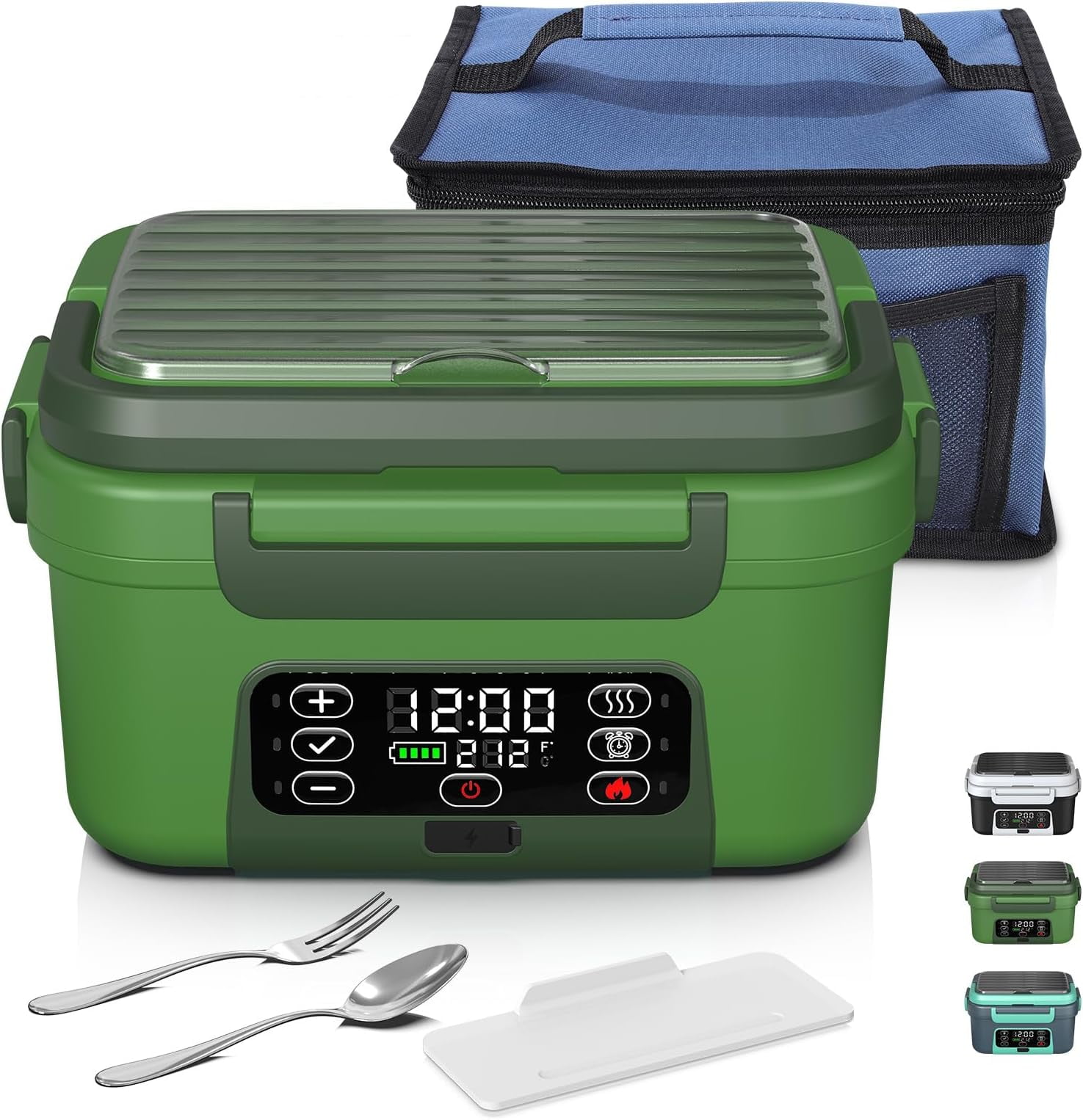 Cordless Heated Lunch Box, 1.5L 6.3Cups 20000mAh Warmer Lunch Box with ...