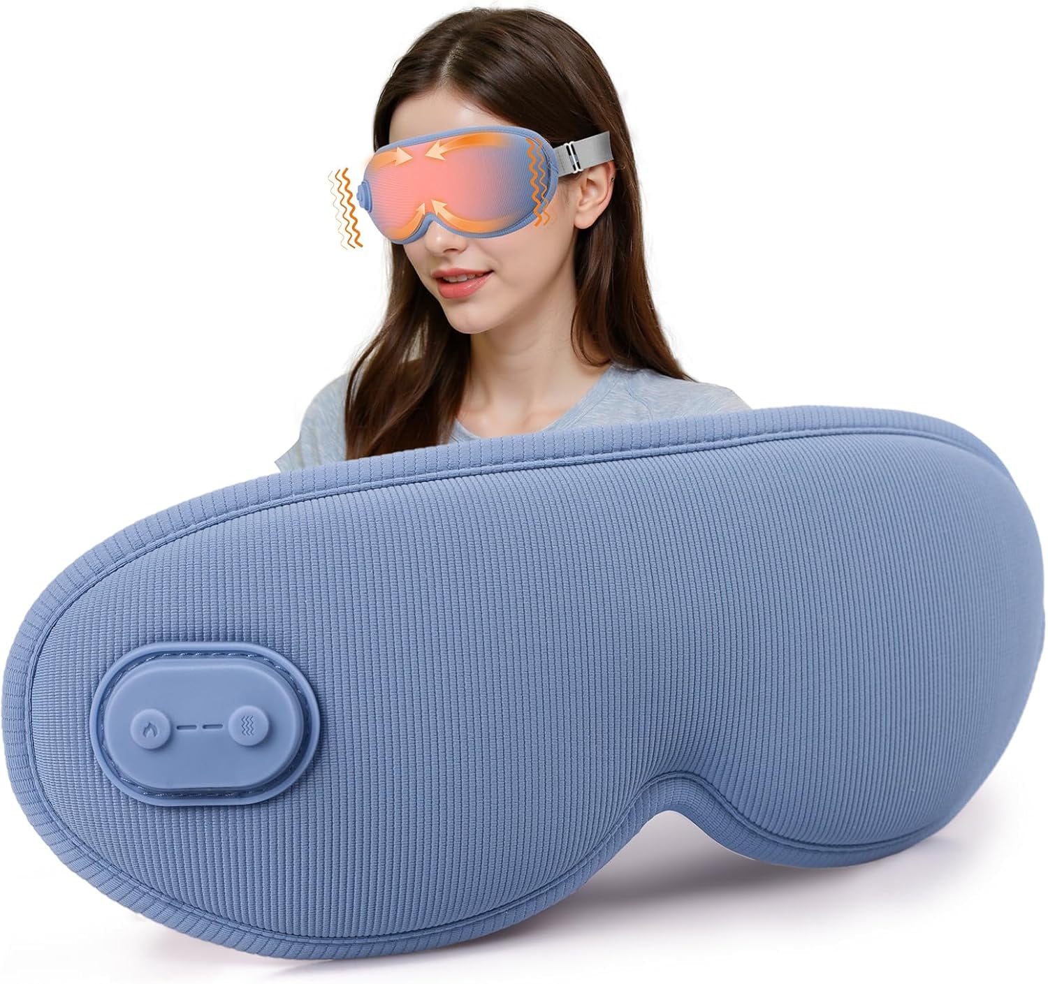 Cordless Heated Massage Eye Mask, Heating Eye Mask, Sleeping Eye Mask ...