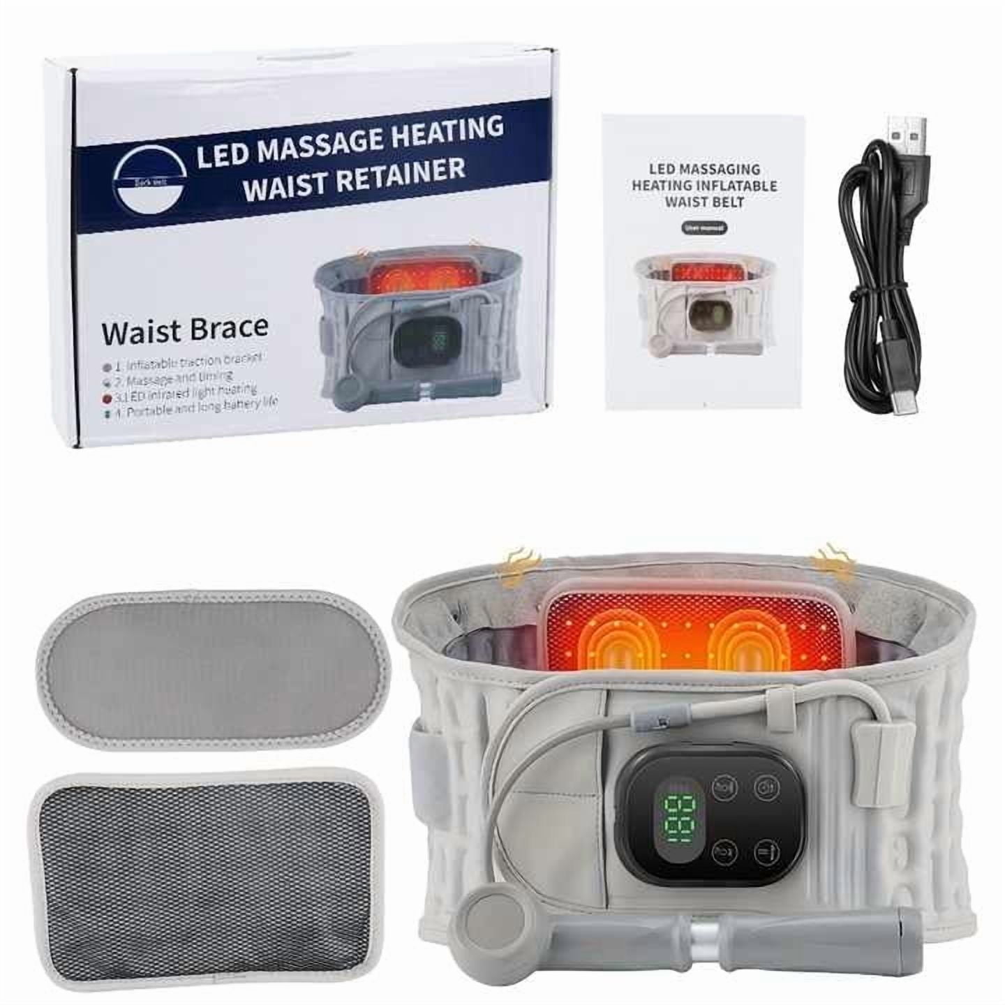 Cordless Heated Waist & Lumbar Back Brace Belt for Lower Back, Back ...