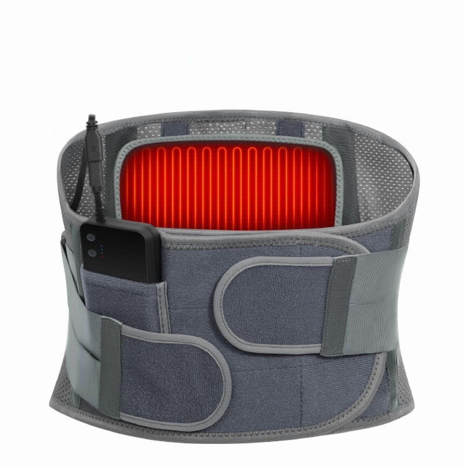 Cordless Heating Back Brace, Rechargeable Lumbar Support with for Lower ...