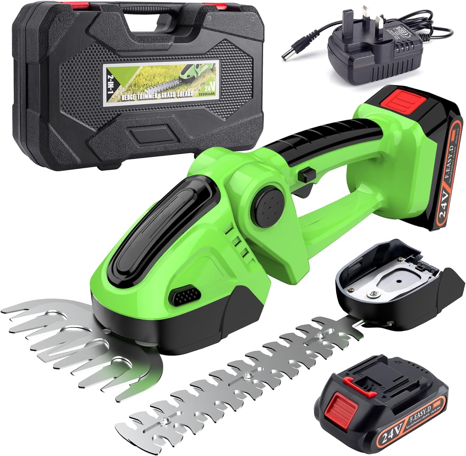 Free Shipping! Cordless Hedge Trimmer, 2-in-1 Mini Hedge Trimmer ...