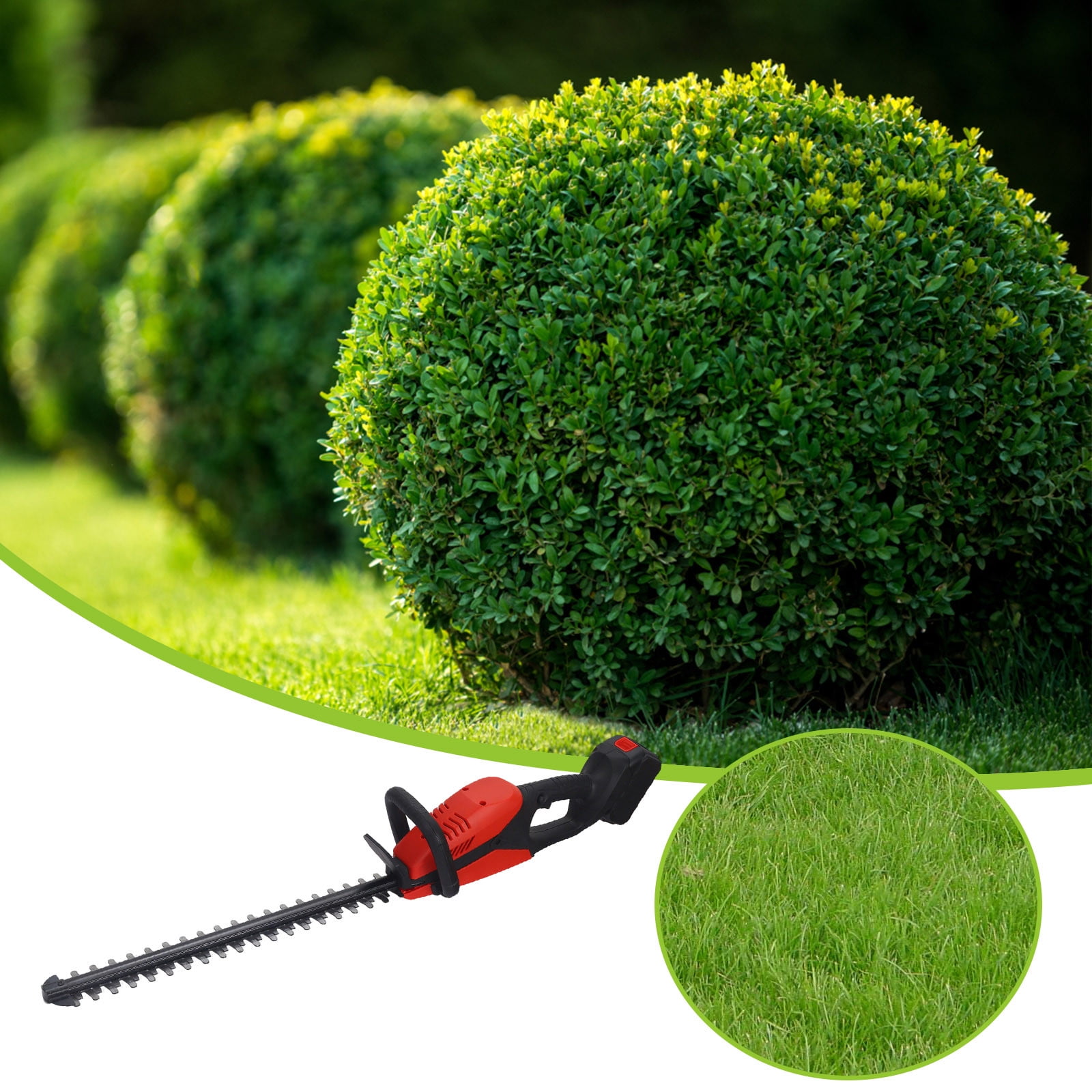 Cordless Hedge Trimmer 50cm Electric Hedge Trimmer 21V Bush Trimmer ...
