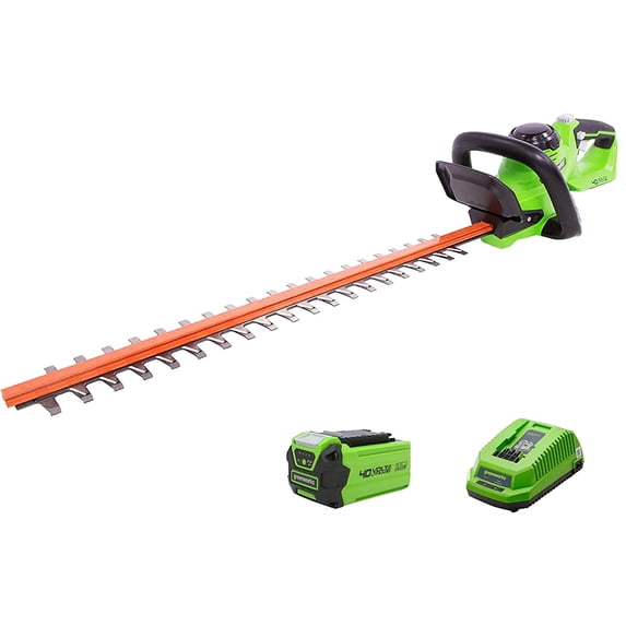 Greenworks Powered 40V Cordless Hedge Trimmer, 24-In. Blades, Rotating ...