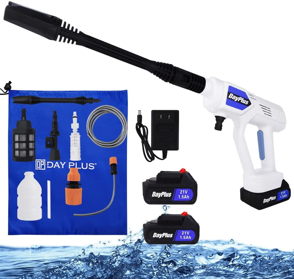 Cordless High Pressure Car Washer,Portable Car Cleaner Machine with 2×1 ...